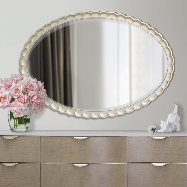 Michael Amini Malibu Crest Oval Wall Mirror | Wayfair