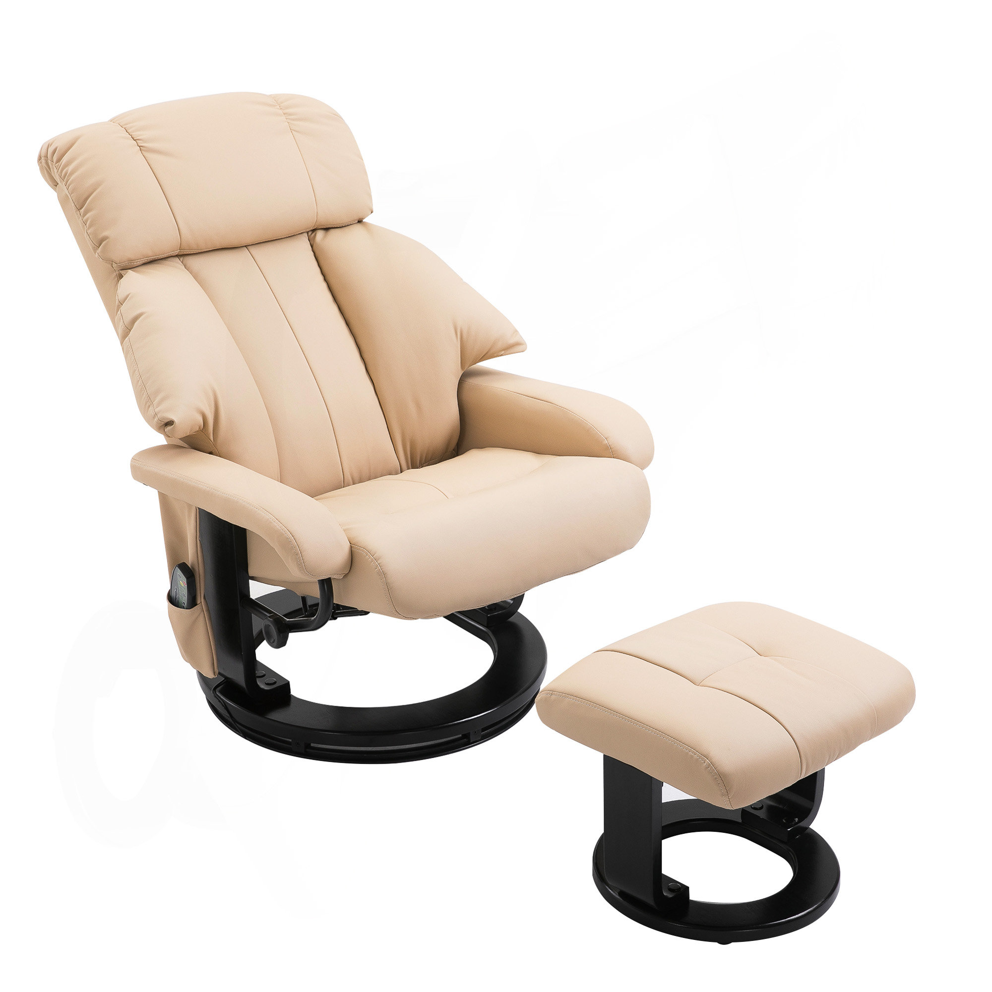 Harriet Bee Massage Recliner Chair With Ottoman, 360° Swivel Recliner ...