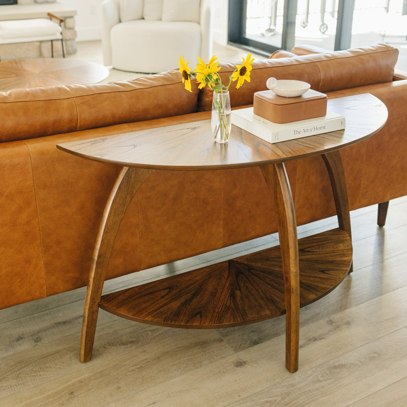 Wade Logan® Atreu 48'' Half Moon Sofa Console Table & Reviews | Wayfair