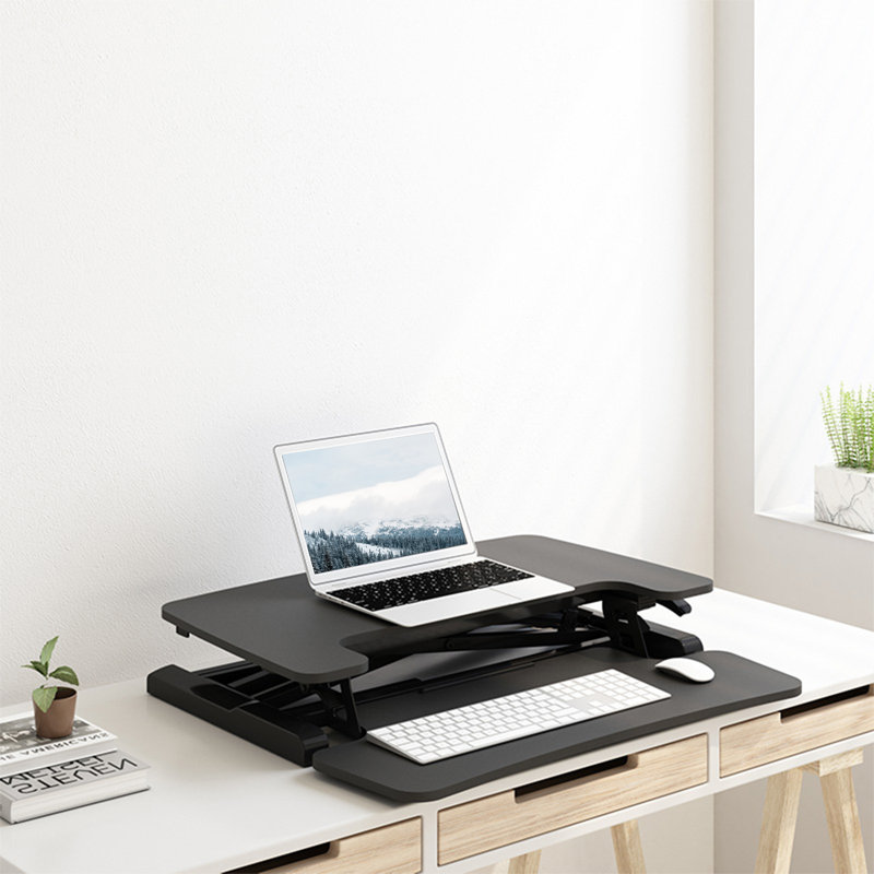 Flexispot Desk Converter with Removable Keyboard Tray & Reviews | Wayfair