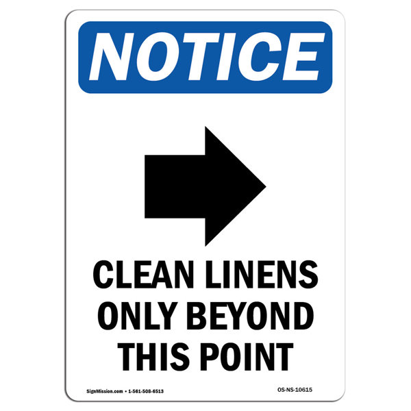 SignMission Clean Linens Only Sign with Symbol - Wayfair Canada