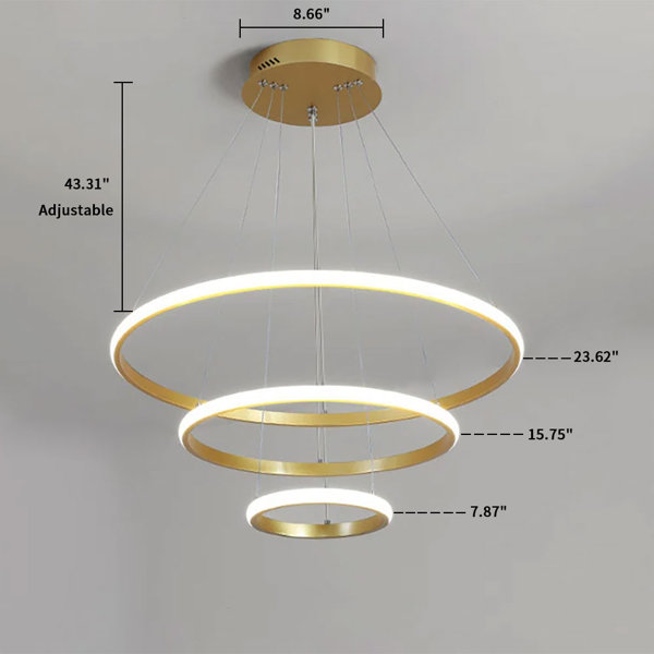 Wrought Studio™ Dado 3 - Light LED Tiered Chandelier & Reviews | Wayfair