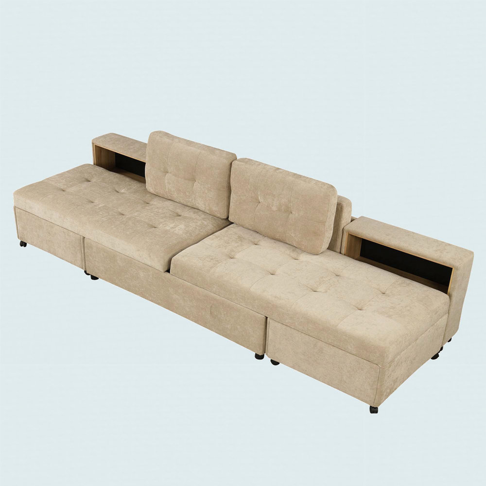 Latitude Run® 121.2" Versatile Sofa Bed Modular Sofa Free-Combined Sofa ...