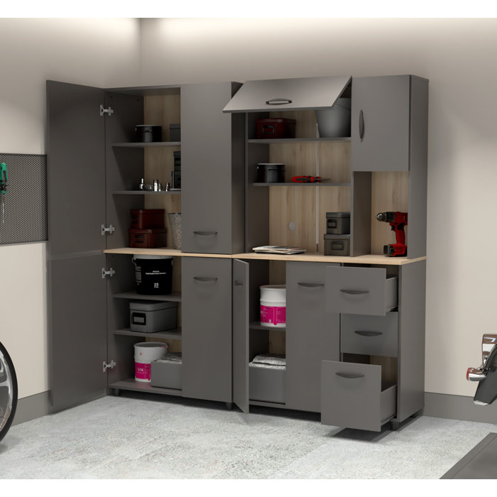 Wade Logan® Annelyn 2 Piece Garage Cabinet Set | Wayfair