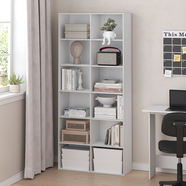 Latitude Run BASIC Book Shelf, 12-Cube Bookshelf, Open Shelf Bookcase ...
