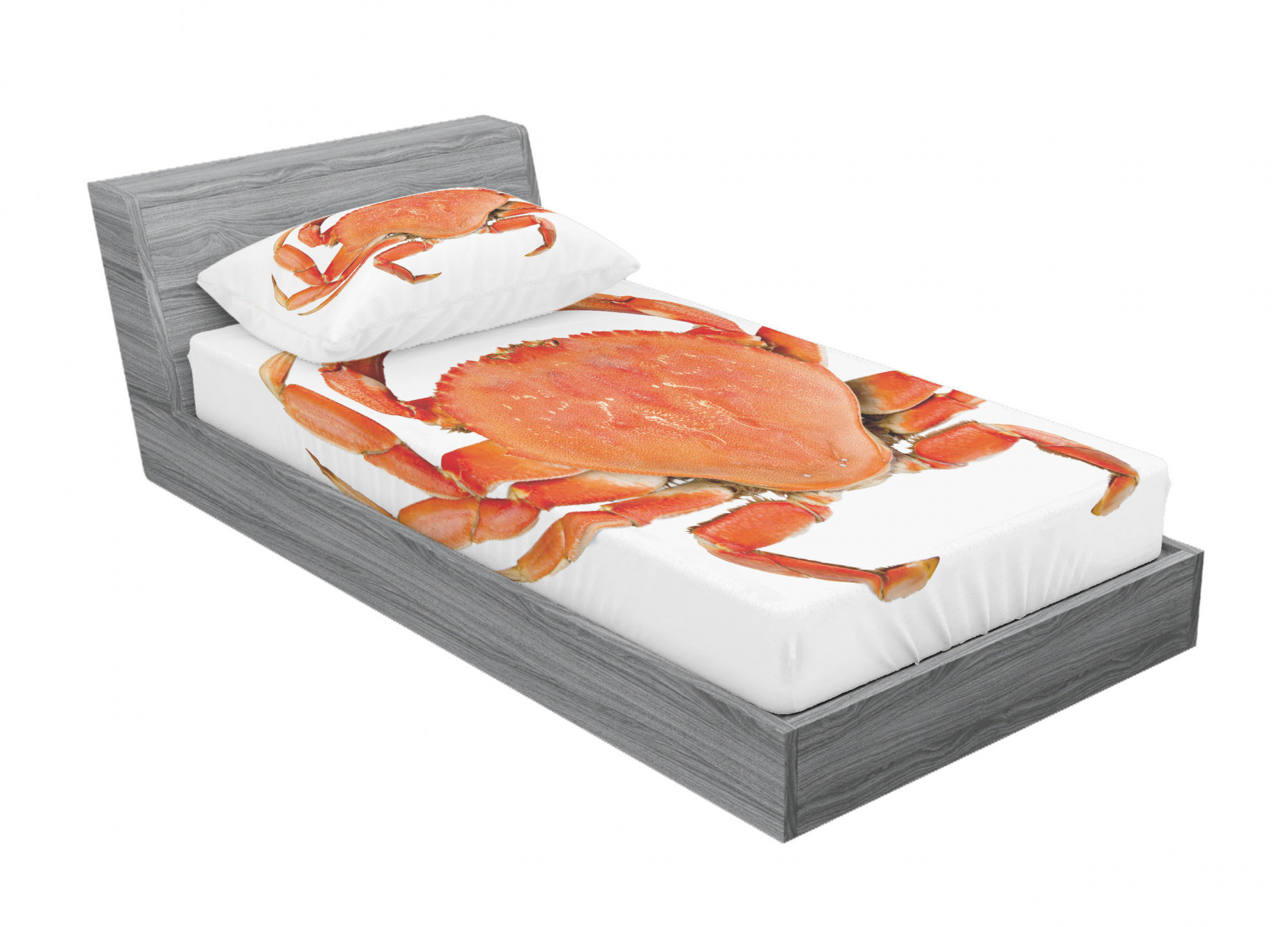 Ambesonne Crabs Sea Animal Print Sheet Set | Wayfair