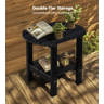Winston Porter 17 in. 2-Tier Rectangular HDPE Outdoor Side Table with ...