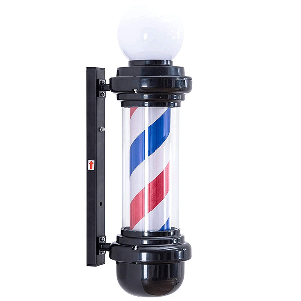 Inbox Zero Classic LED Light Barber Pole with Rotating Strip & Reviews ...