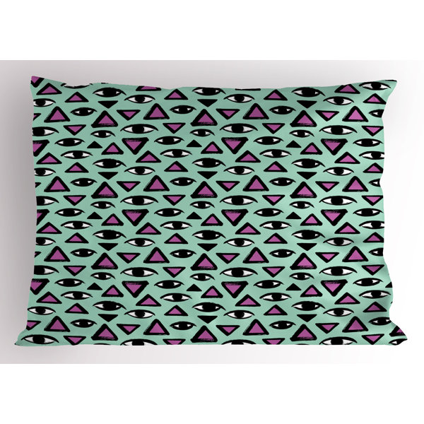 Ambesonne Eyeball Pillow Sham 2 Pack Brush Strokes Occult Style Mint ...