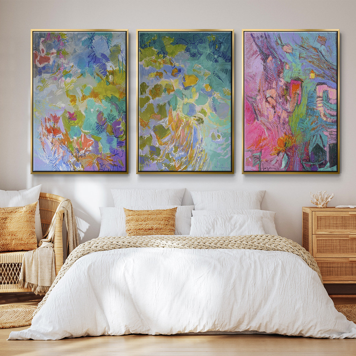 Orren Ellis Let Me Bloom I Am - 3 Piece Floater Frame Set on Canvas ...