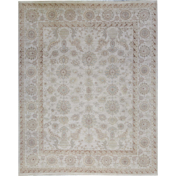 Bokara Rug Co., Inc. Hand-Knotted High-Quality Cream/Brown/Blue Area ...