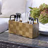 Gourmet Basics by Mikasa Avery Checkered Wood Flatware Caddy, Assorted ...