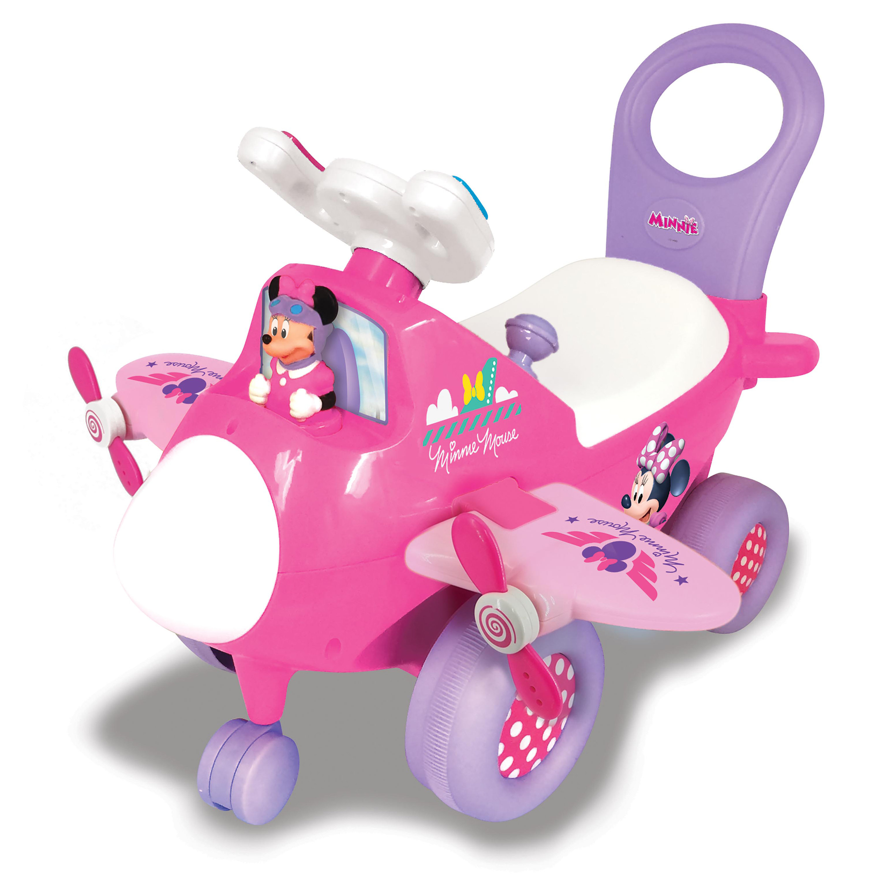Kiddieland Lights N' Sounds Minnie Activity Plane Ride On | Wayfair