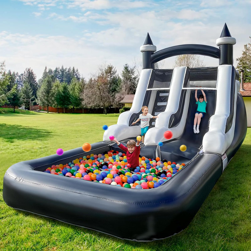 Connsann 14FT Commercial Water Slide and Splash Pool for Kids (with ...