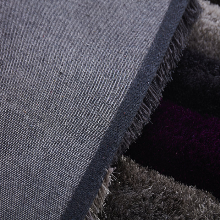 Orren Ellis Thionville Shag Purple/Gray Area Rug & Reviews | Wayfair