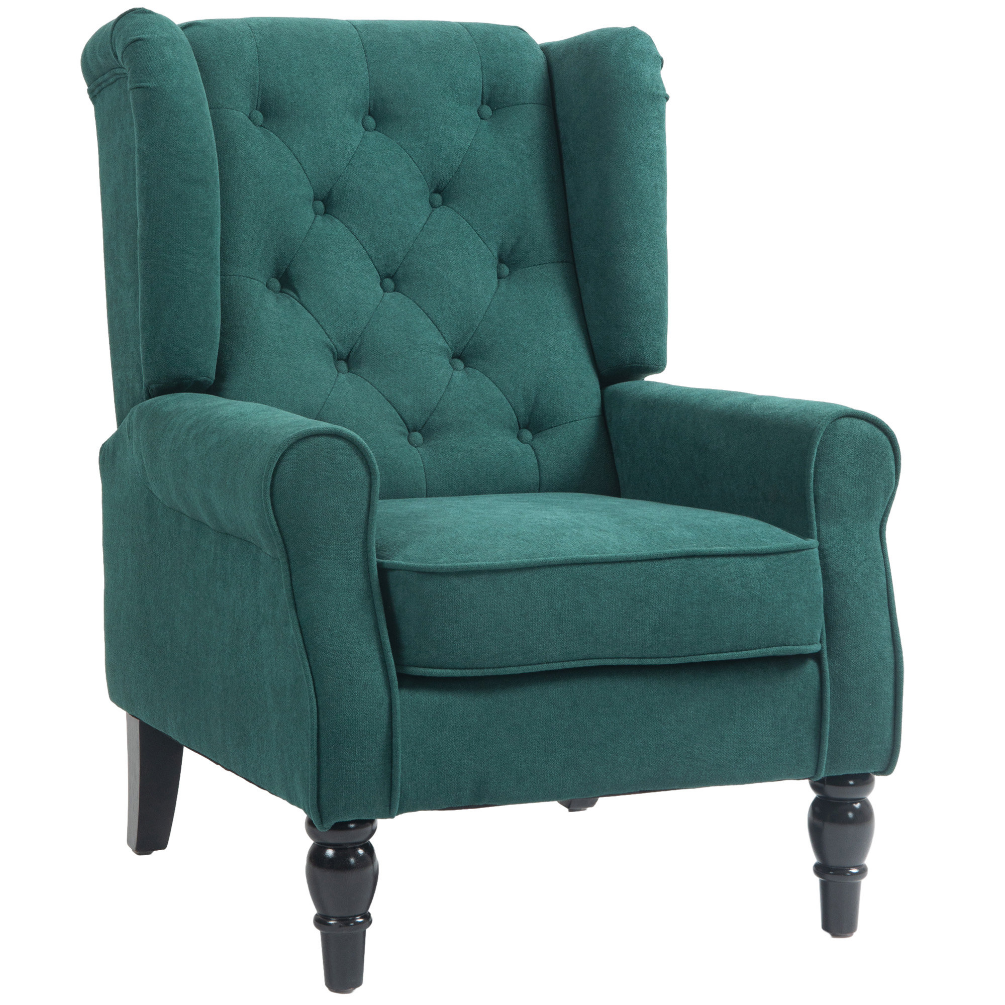 Darby Home Co HOMCOM Button-Tufted Accent Chair With High Wingback ...