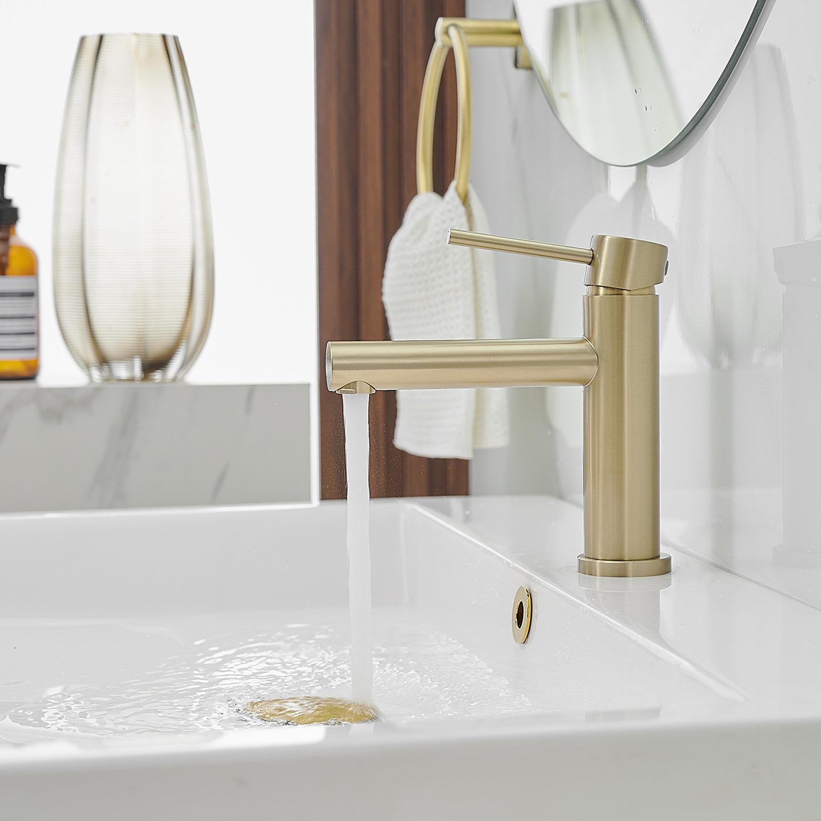 VIBRANTBATH Robinet de salle de bains monotrou avec ensemble de ...
