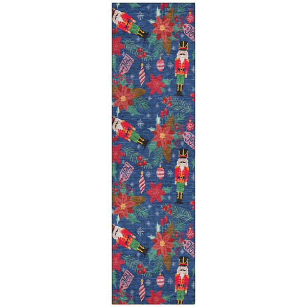 Addison Rugs Machine Washable Indoor/Outdoor Christmas Nutcracker ...