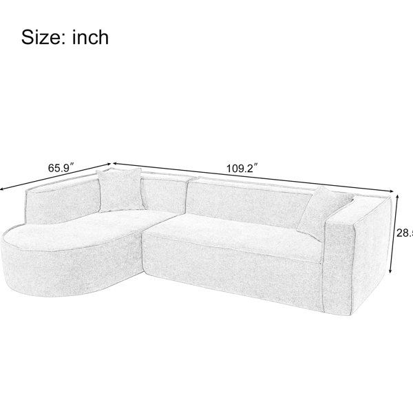 Latitude Run® Canapé modulaire Ustyle, tissu en chenille de luxe ...