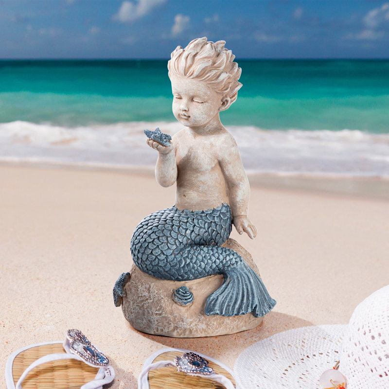 Design Toscano Jewels of the Deep Merman Statue & Reviews | Wayfair