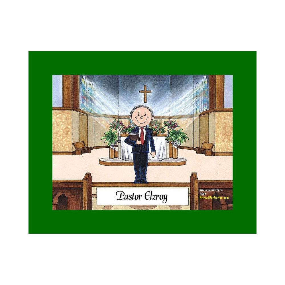 Printed Perfection Personalized Minister - Male Cartoon Caricature with ...