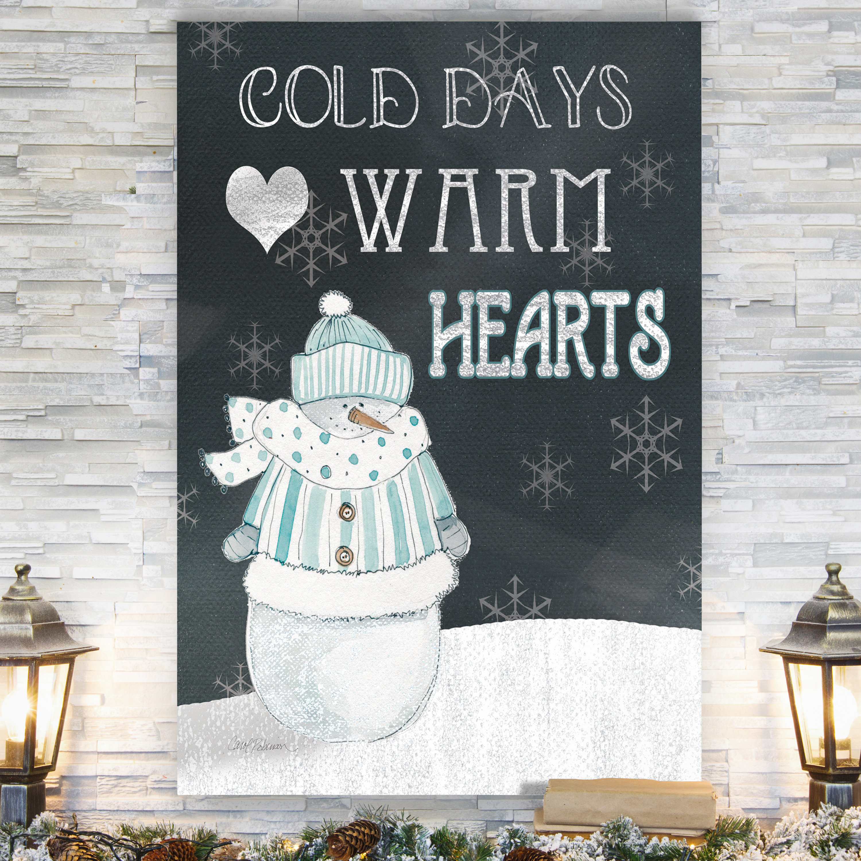 The Holiday Aisle® Cold Days Warm Hearts by Parvez - Wrapped Canvas ...