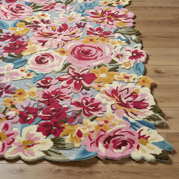 House of Hampton® Jaquasia Hand Tufted Floral Rug | Wayfair