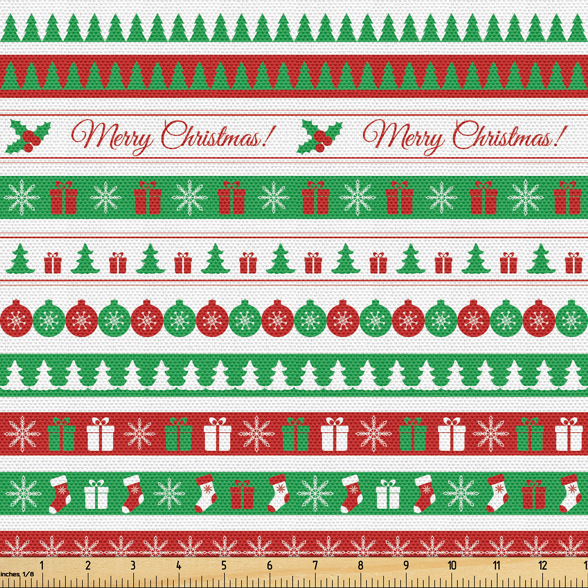 The Seasonal Aisle Aireona Christmas Words Ceremony Fabric | Wayfair.co.uk