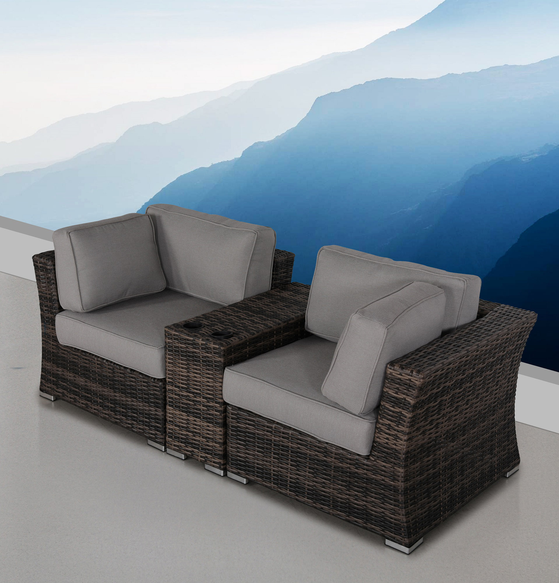 Red Barrel Studio® Wapping Wicker Fully Assembled 2 - Person Seating ...