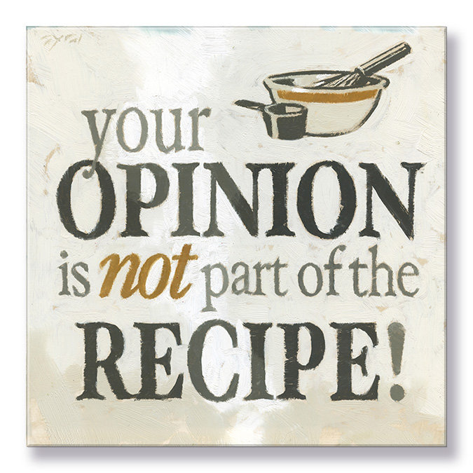 Red Barrel Studio® Elka Recipe Quote by Darren Gygi - Wrapped Canvas ...