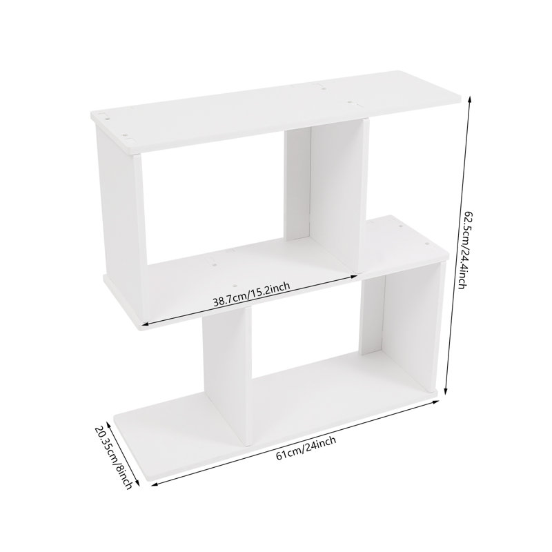 Hokku Designs 2 Tier Geometric Bookshelf | Wayfair