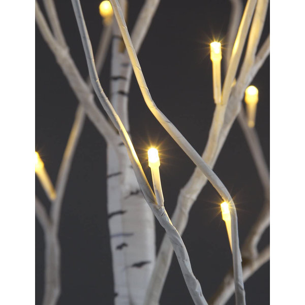 Greyleigh™ Pre-Lit Birch Tree 132 Light LED Lighted Trees & Branches ...