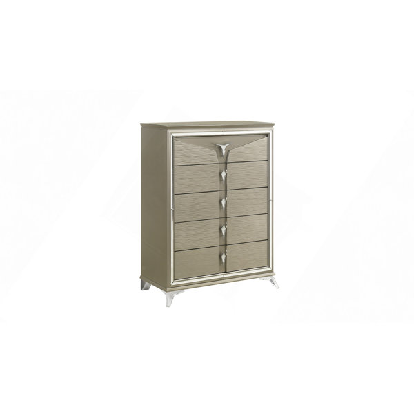 Rosdorf Park Drawer Dresser, Modern Style 5-Drawer Chest Made With Wood ...
