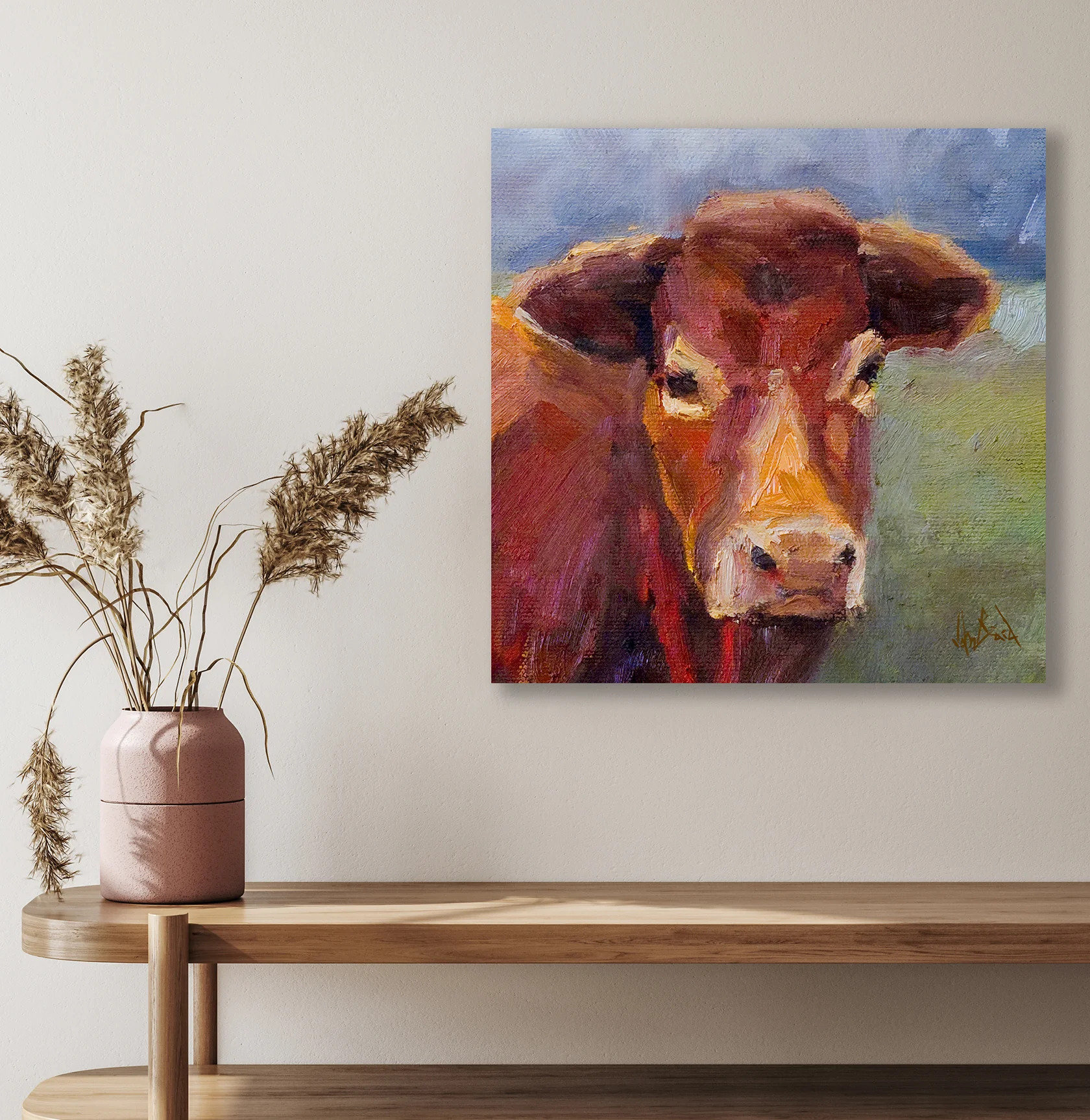 August Grove® Moo Moo I by John Beard - Unframed Print | Wayfair