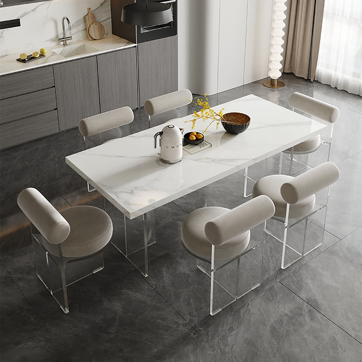 ASS Comfort Zone Acrylic Rock Slab Dining Table | Wayfair