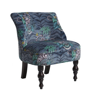 Emma J Shipley for Clarke & Clarke Langley Lemur Navy Chair | Wayfair.co.uk