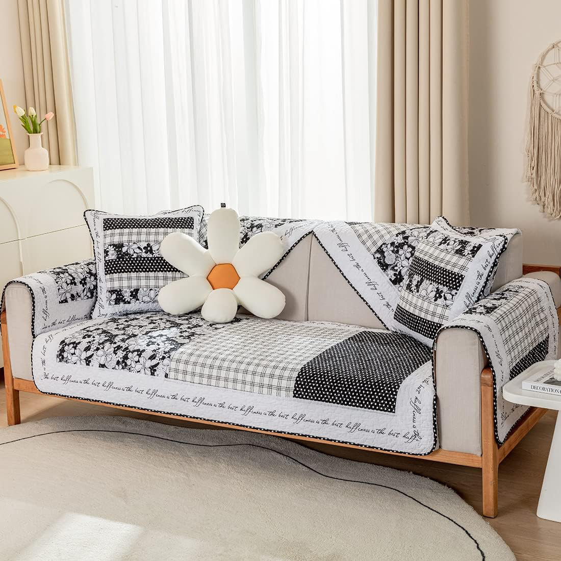 Lark Manor™ Farmhouse Patchwork Sofa Cover | Wayfair