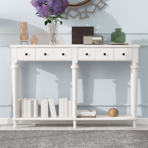 White Wood Console Tables You'll Love | Wayfair