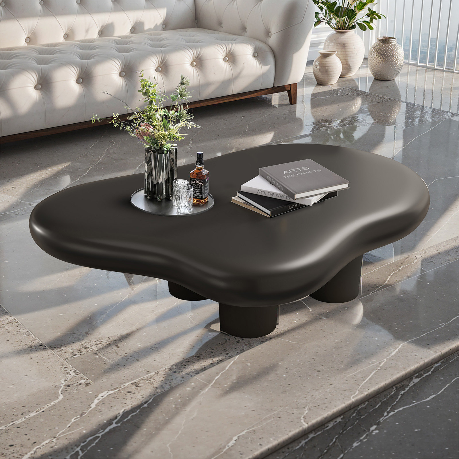 Brayden Studio® Modern Cloud Coffee Table With Could Shape Design ...