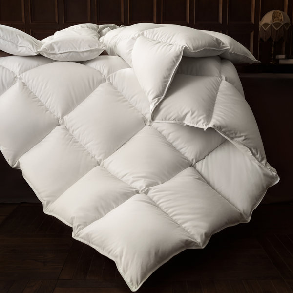 Hokku Designs Luxury 750 Fill Power Down Comforter, Fluffy Goose Down ...