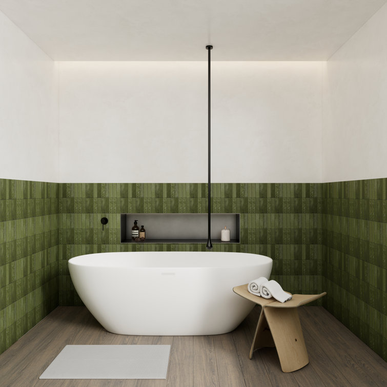 SUPERFLO 66.14＂Ceiling Mounted Brass Single Handle Solid Bathtub Faucet ...