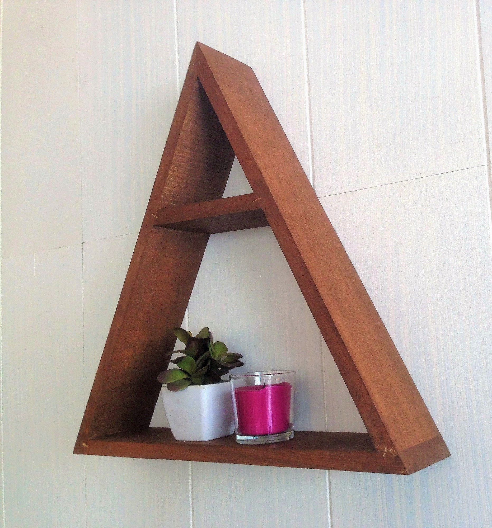 East Urban Home 2 Piece Triangle Solid Wood Floating Shelf | Wayfair