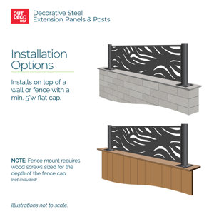 OUTDECO 18" Galvanized Steel Wall Extension Post, Black & Reviews | Wayfair