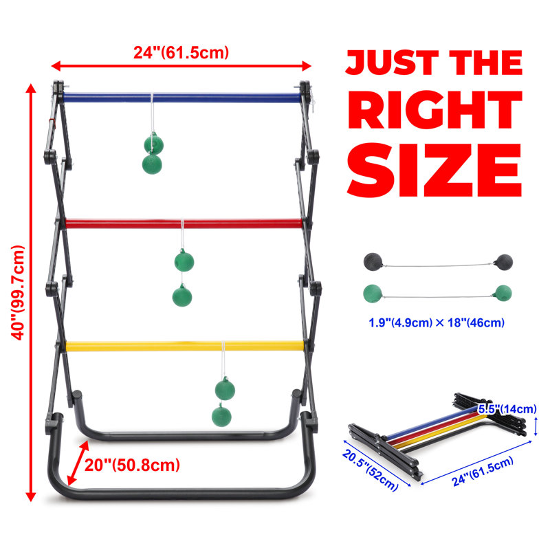 E-Jet Sport Ladder Toss Games, Ladder Ball Set - Instant Setup, Folding ...