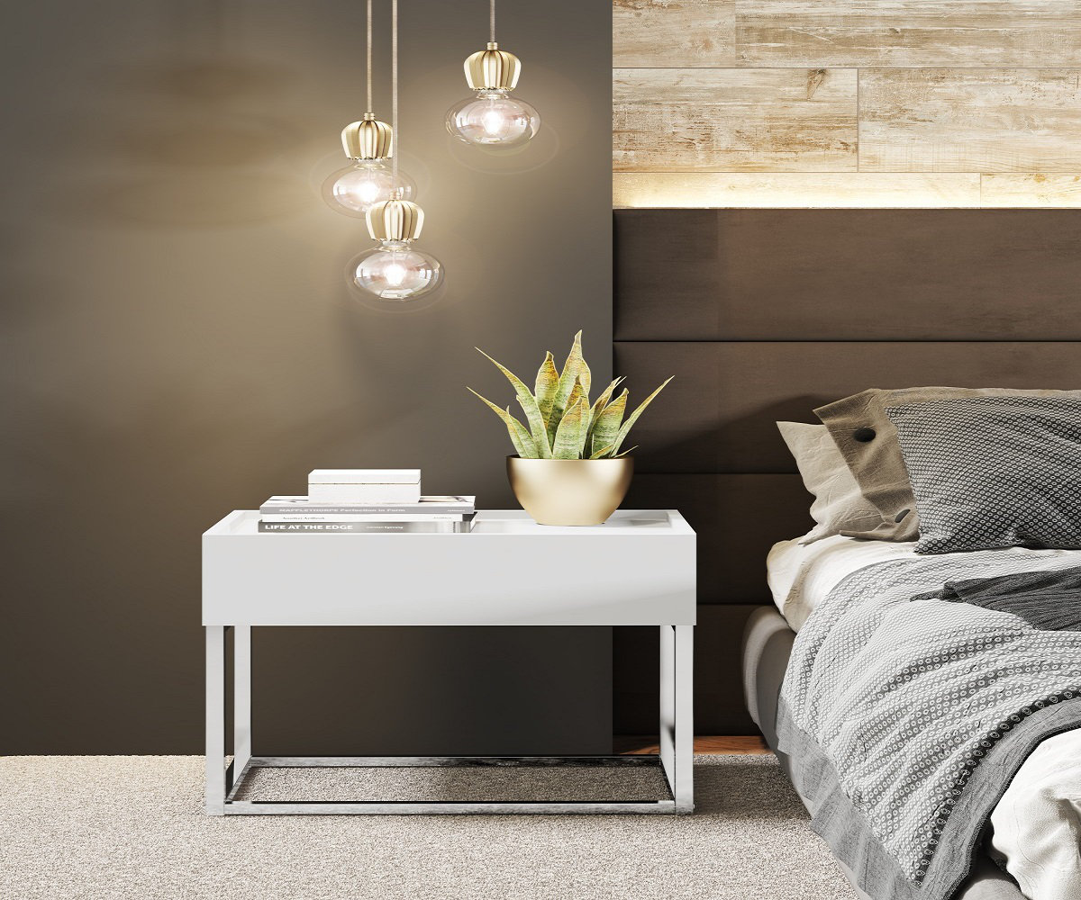 Brassex Night Stand with Storage - Wayfair Canada