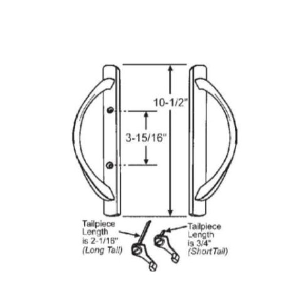G.A.S. Hardware Amesbury Truth Handle for Sliding Patio Doors | Wayfair