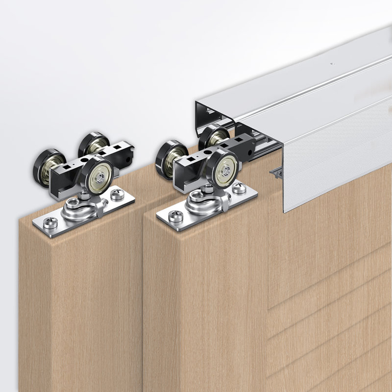 JUBEST Bypass Sliding Door Hardware, Bypass Wardrobe Closet Door ...