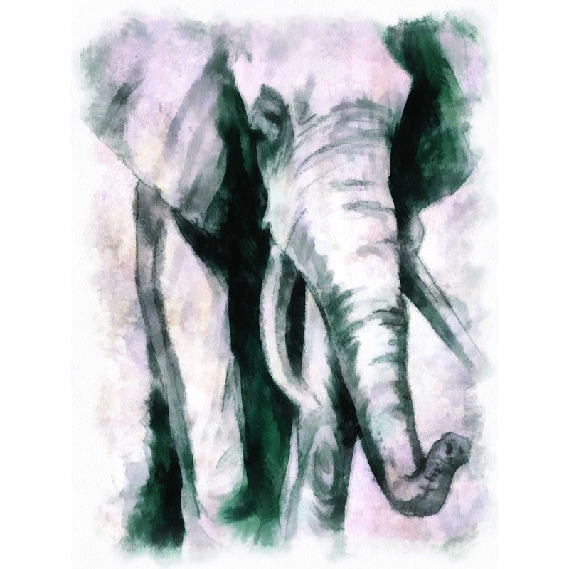 how to draw elephant with trunk up