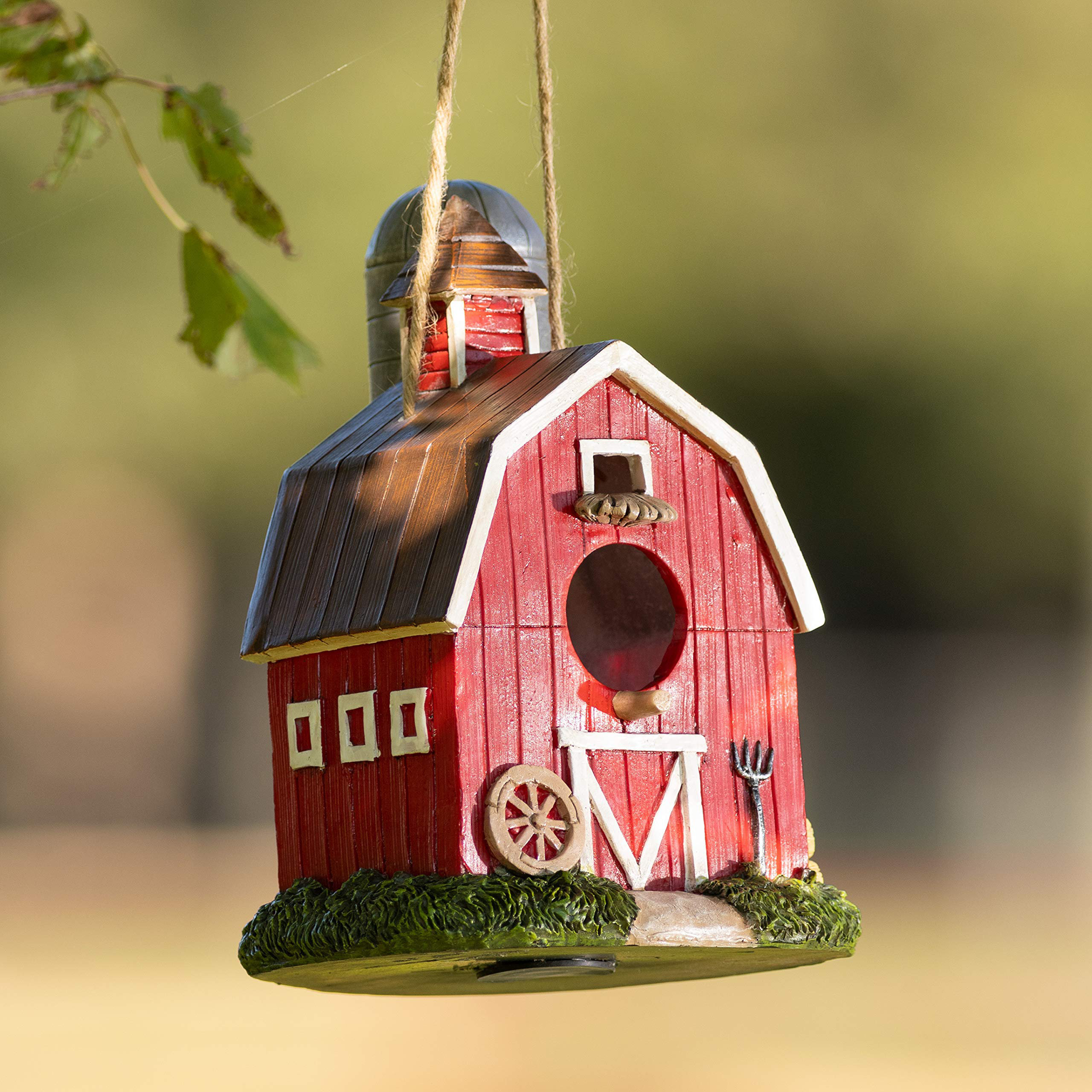 Gracie Oaks Hand-Painted Hanging Birdhouses for Outdoors – Red Barn ...