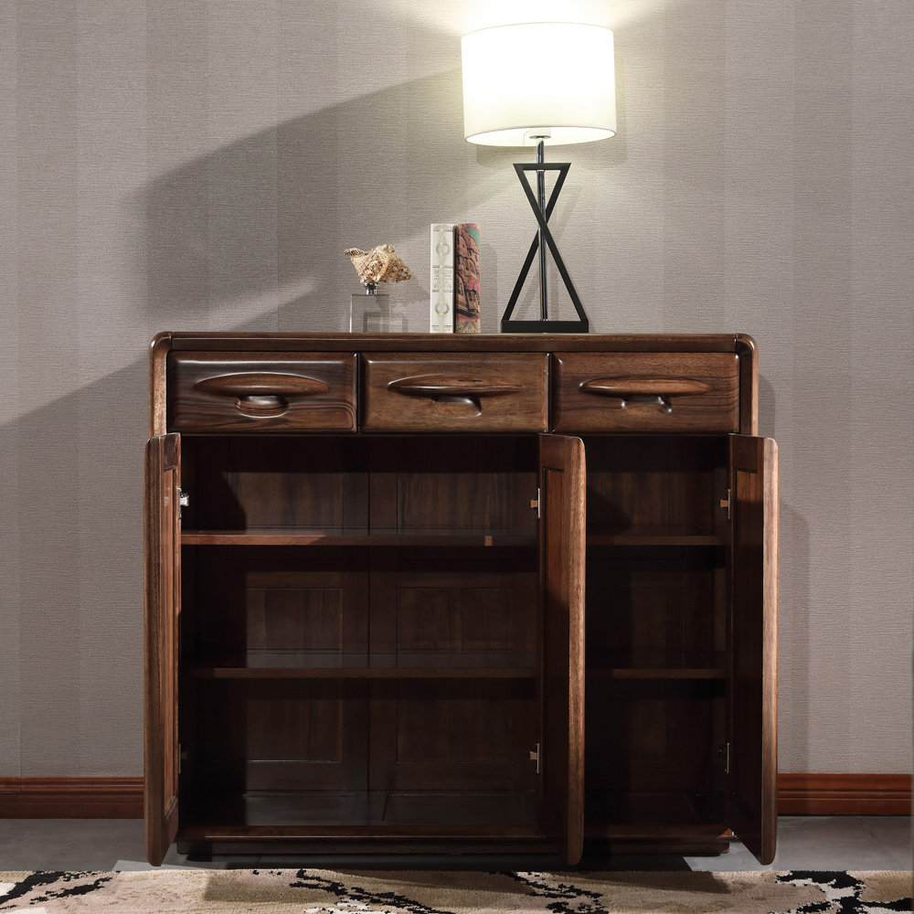 Orren Ellis New Chinese Style Solid Wood Entryway Cabinet | Wayfair